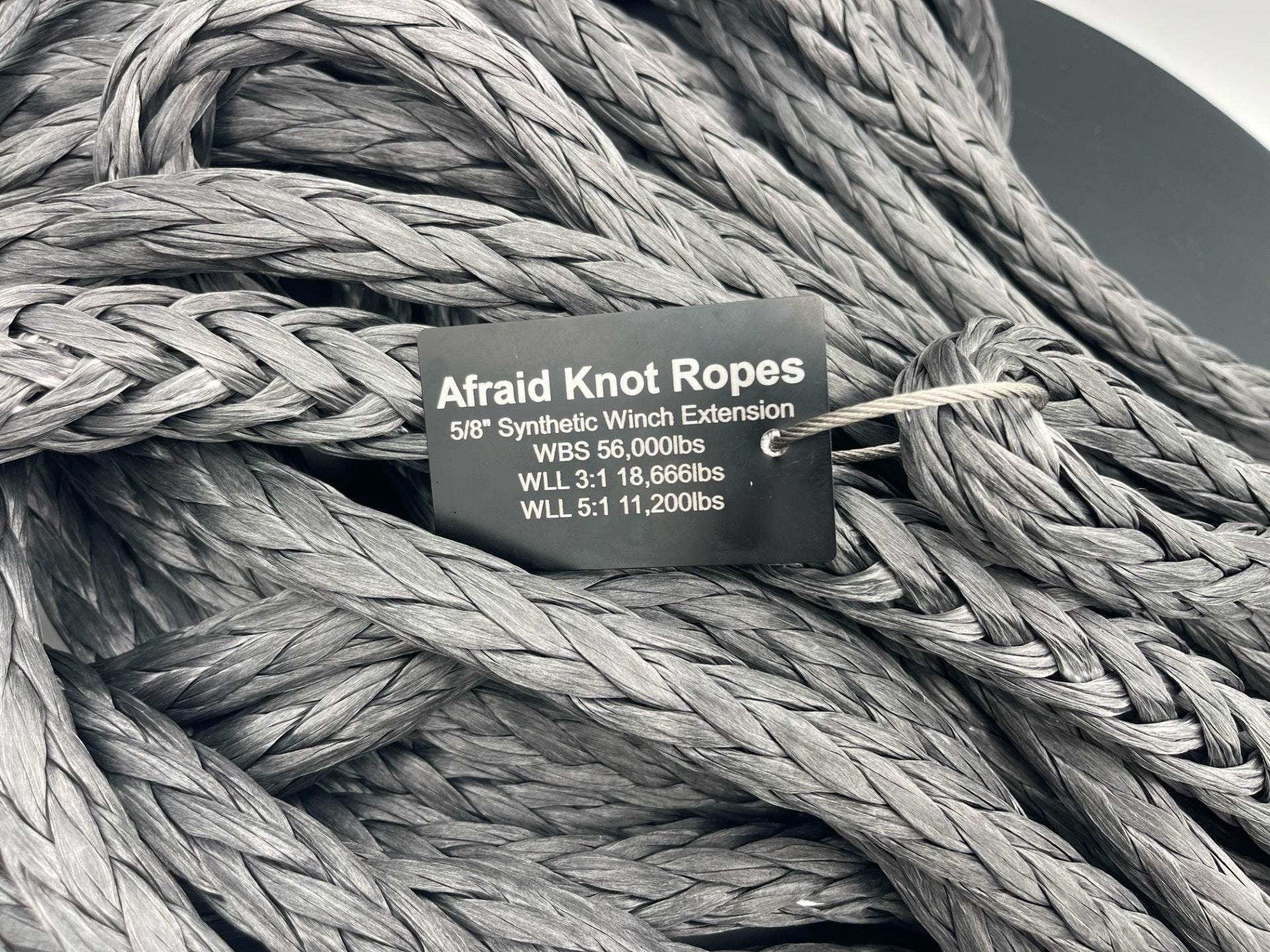Synthetic winch extension 5/8” | Afraid Knot Ropes